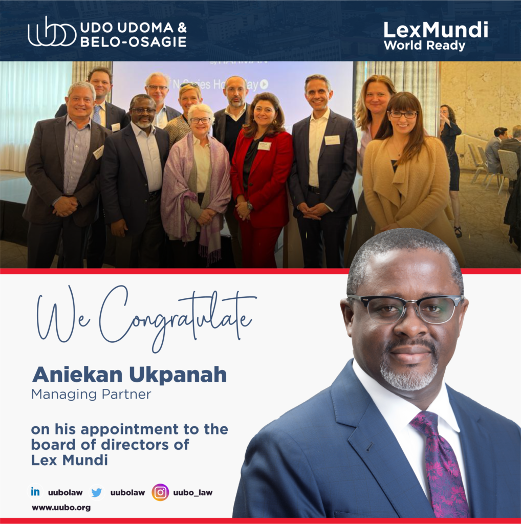 Appointment of our Managing Partner, Aniekan Ukpanah, to the board of ...
