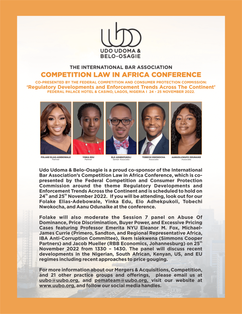 International Bar Association’s Competition Law in Africa Conference
