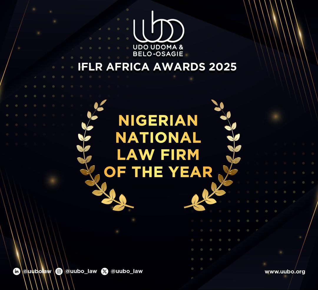 UUBO Wins IFLR Nigerian National Firm of the Year 2025 Award - UUBO