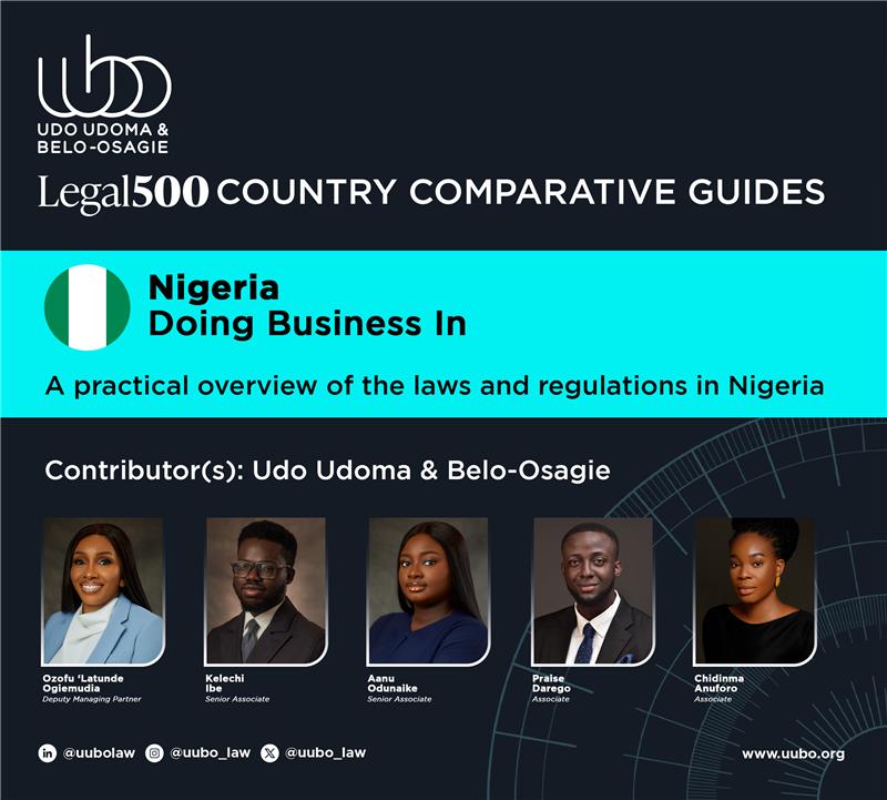 UUBO Contributes to Legal 500's Doing Business In: Nigeria – Country ...