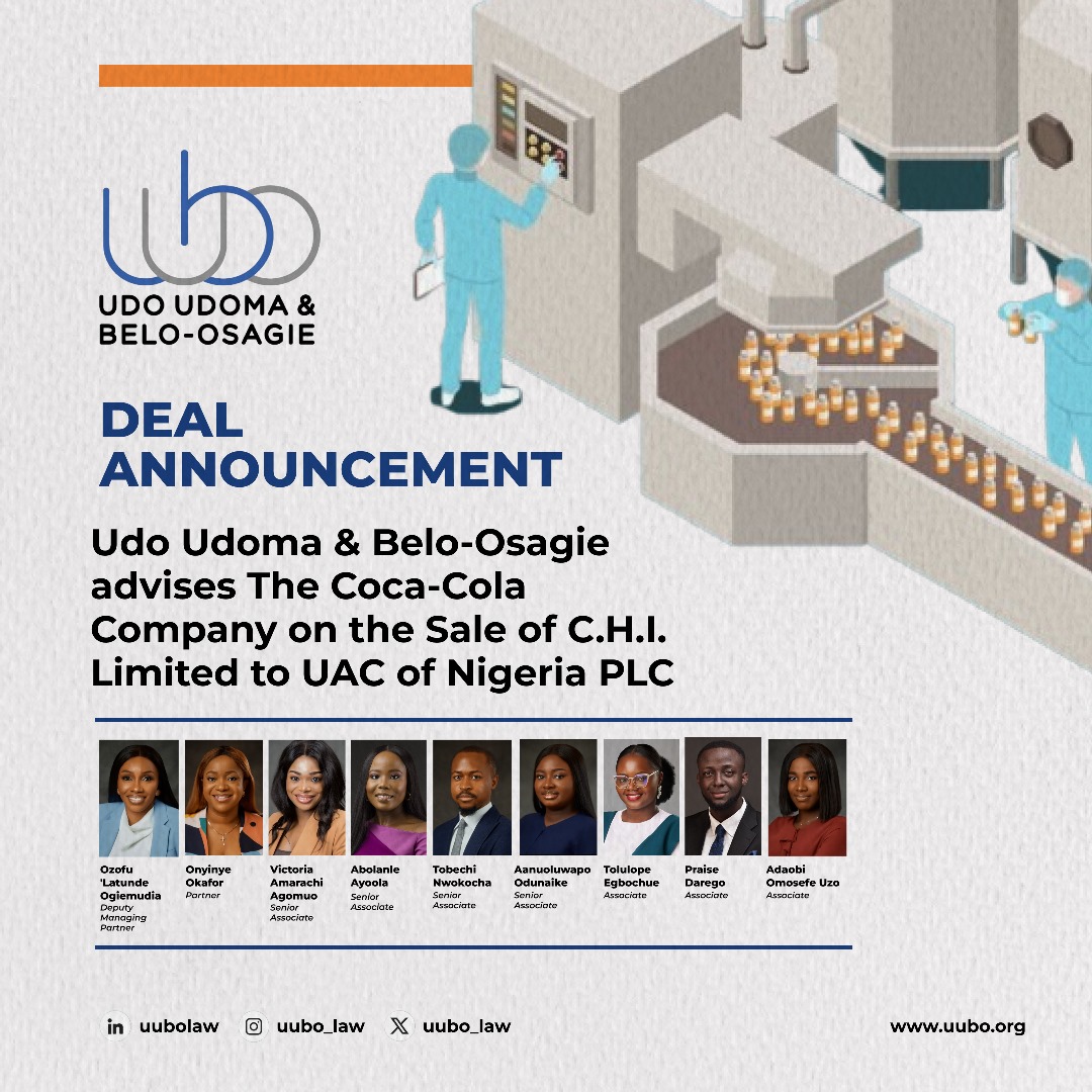 Udo Udoma & Belo-Osagie advises The Coca-Cola Company on the Sale of C.H.I. Limited to UAC of ...